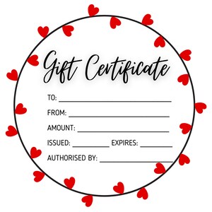 Editable Printable Valentines Gift Certificate • Gift Certificate ...
