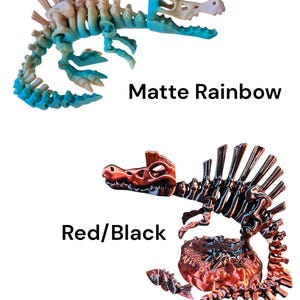 Articulating Spinosaurus Skelly Custom 3D Printed With Fish and ...