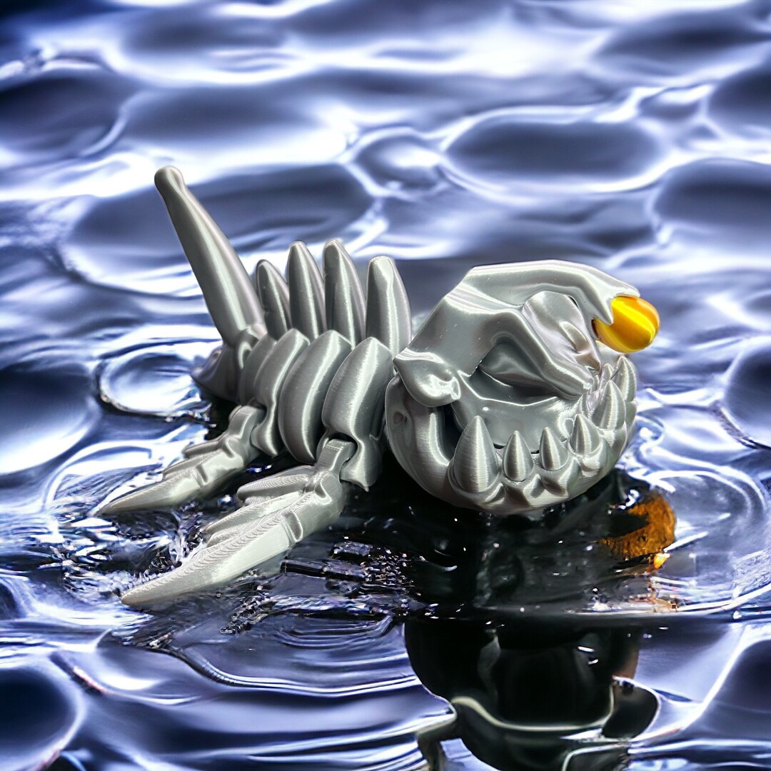 Skeleton Flexy Angler Fish 3D Printed - Two Size Options With or ...