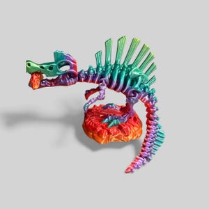 Articulating Spinosaurus Skelly Custom 3D Printed With Fish and ...