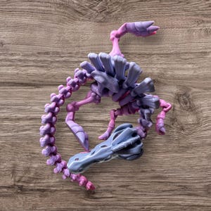 Articulating Spinosaurus Skelly Custom 3D Printed With Fish and ...