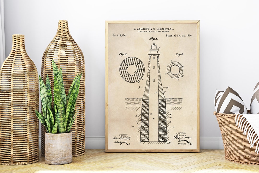 Construction of Lighthouses Patent Art - Etsy