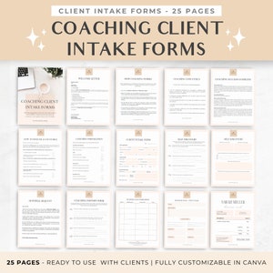 Client Intake Form, Coaching Client Intake Form, Business Coaching ...