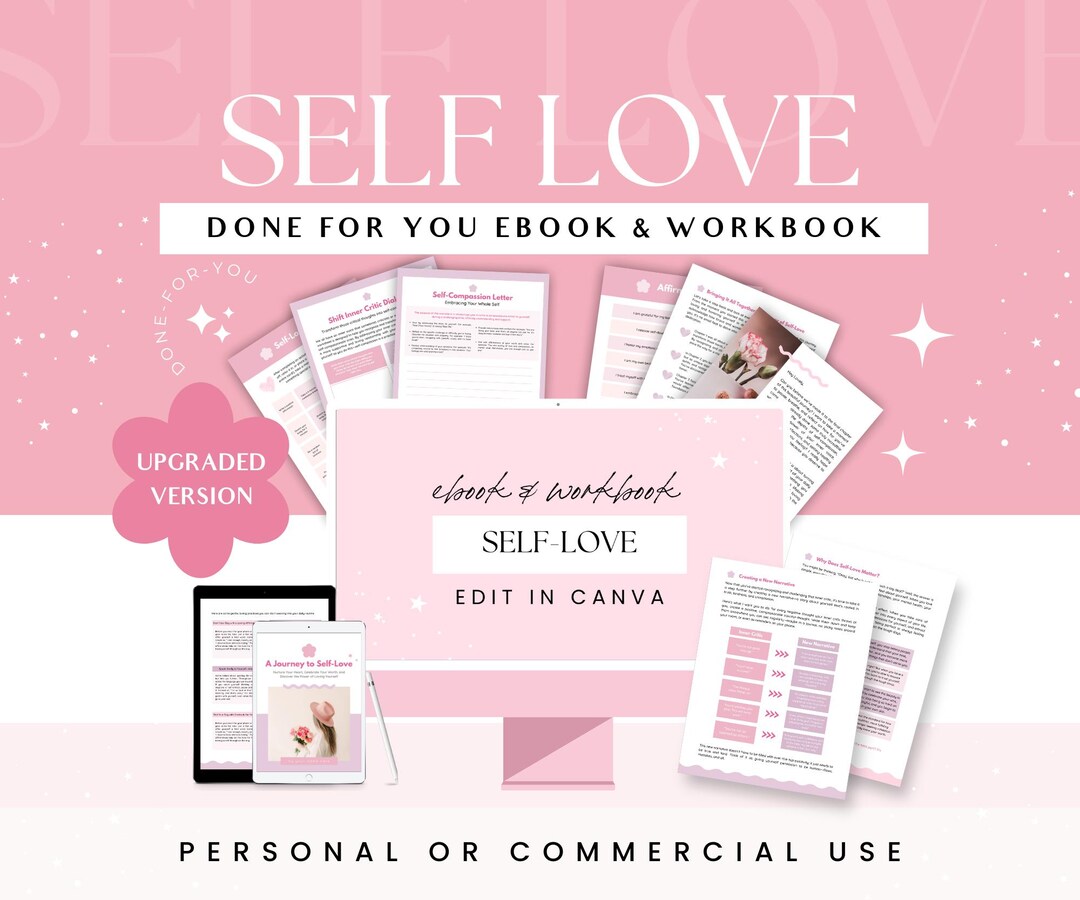 Self Love Workbook, Brandable Coaching Course, Done for You, Self ...