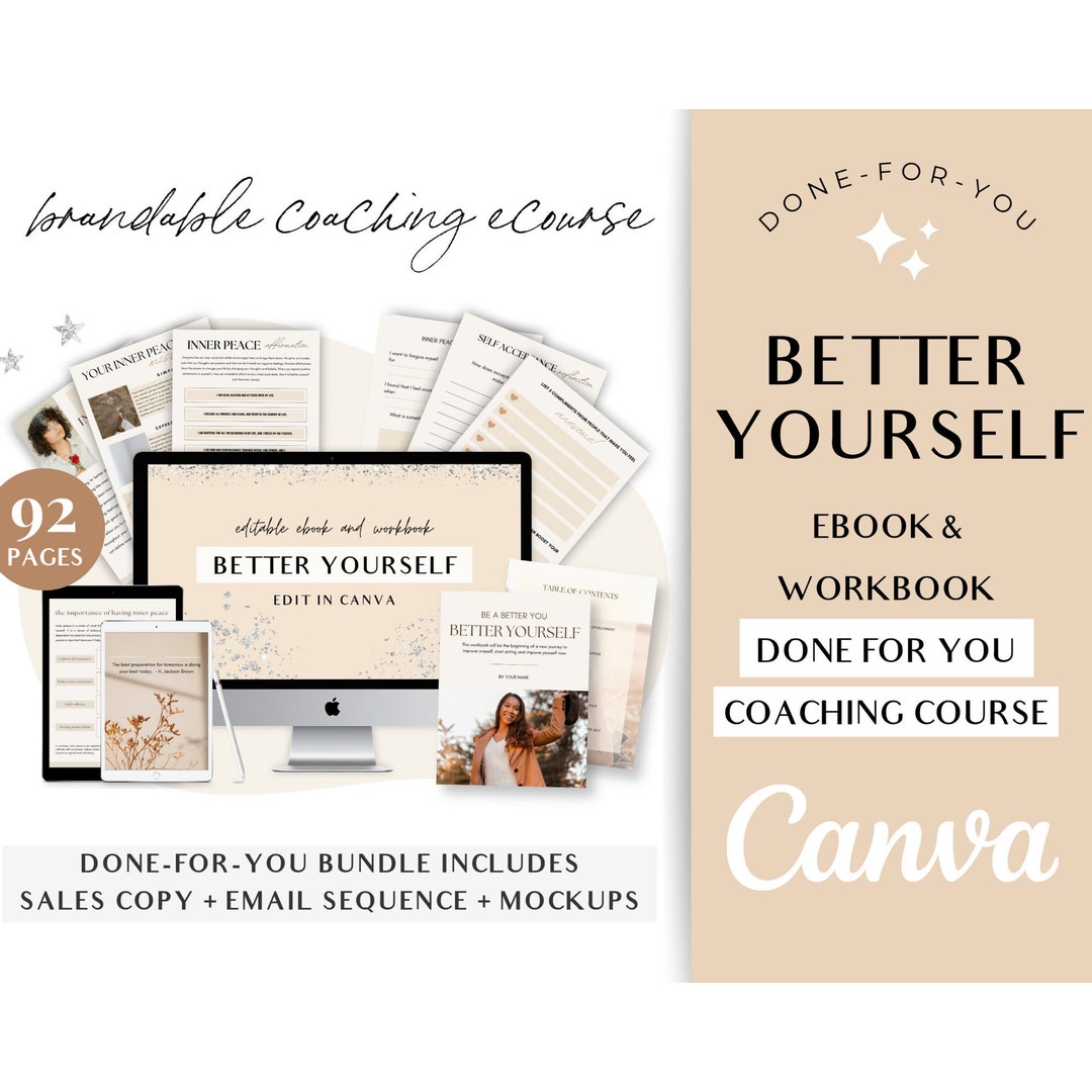 Self Improvement, Done for You, Brandable Workbook Ecourse for Coaches ...