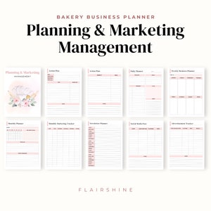 Bakery Business Management Planner, Home Bakery Business, Bakery Order ...