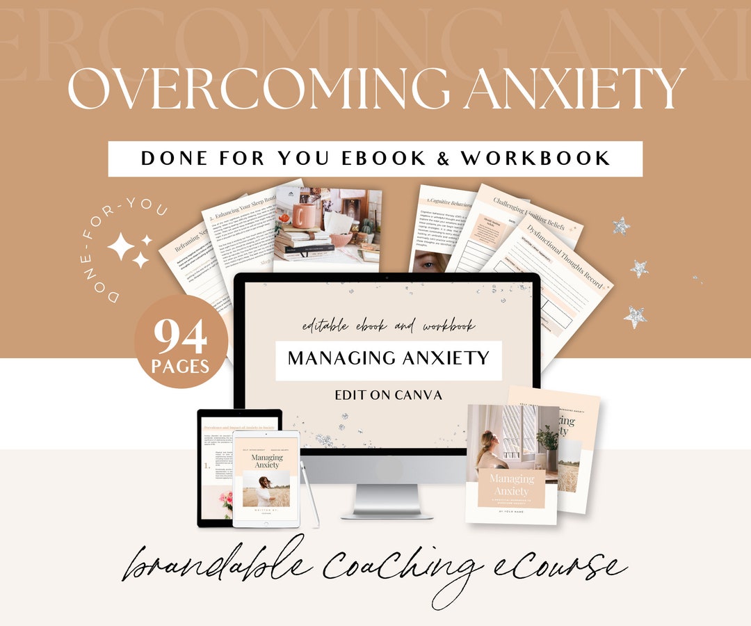Overcoming Anxiety Workbook Journal, Life Coaching Toolkits, Self Help Tools, Anxiety Workbook ...