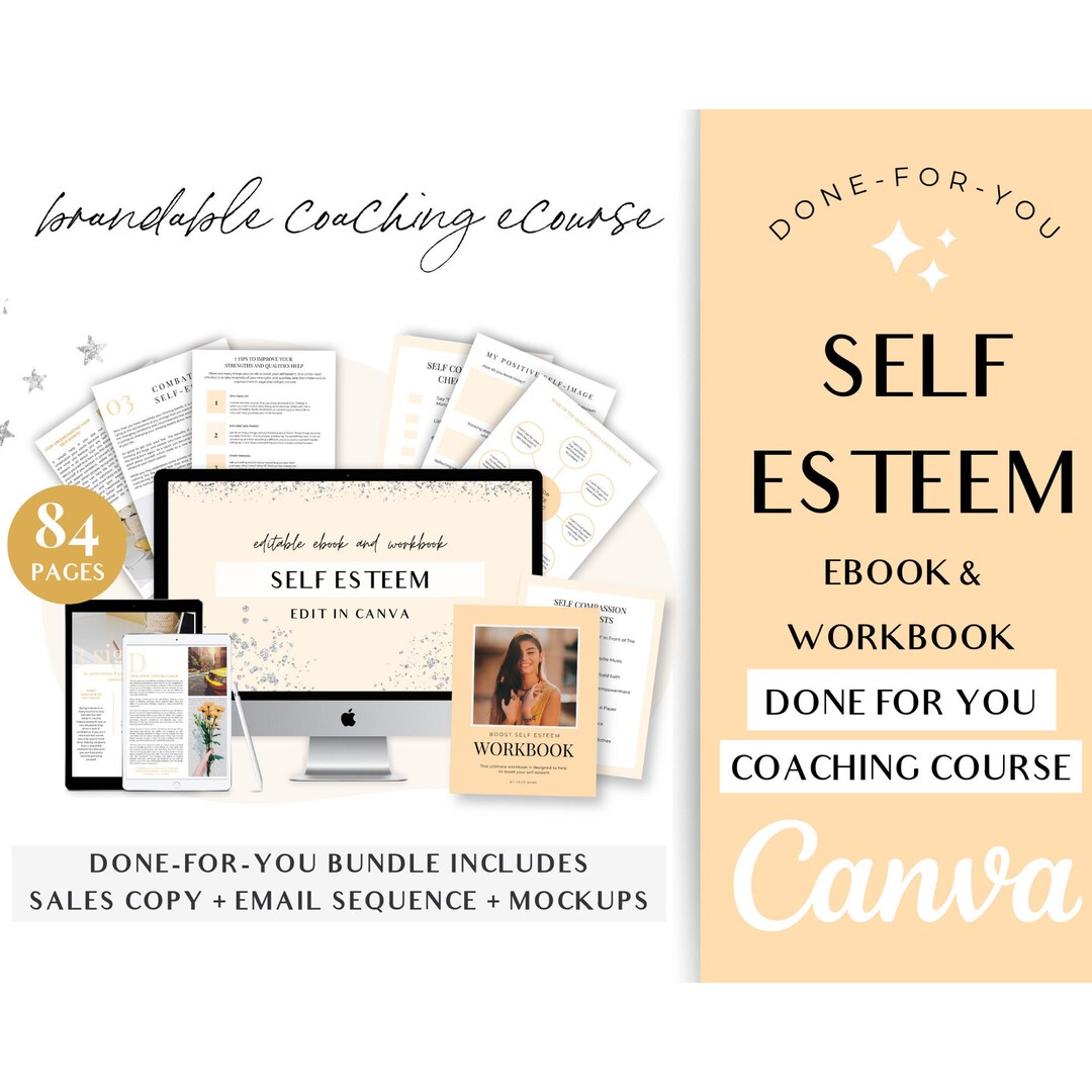 Self Esteem, Life Coaching Toolkits, Done for You, Brandable Course for ...