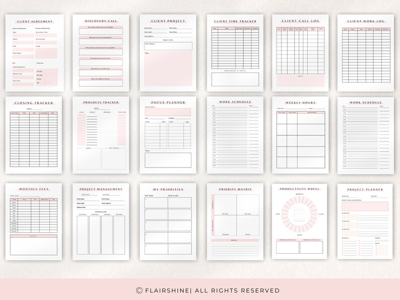 Client Management Business Planner Client Tracker Client - Etsy