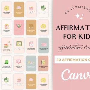 Affirmation Cards for Kids, Positive Affirmation for Kindergarten, Back ...