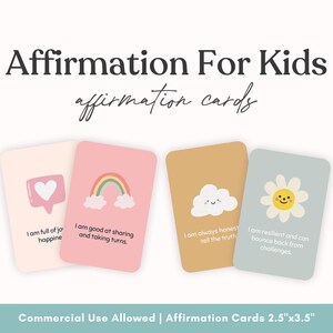 Affirmation Cards for Kids, Positive Affirmation for Kindergarten, Back ...