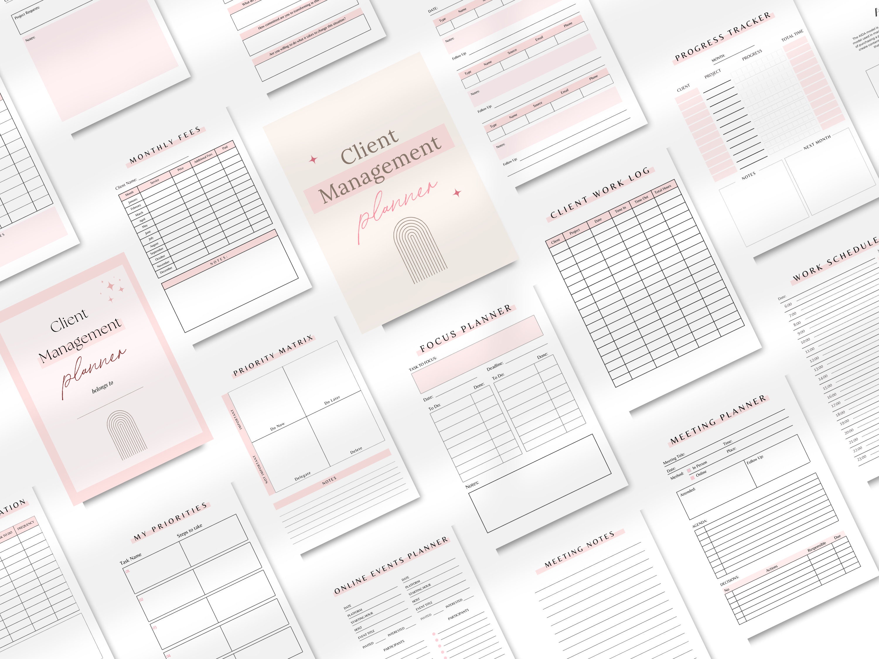 Client Management Business Planner Client Tracker Client - Etsy