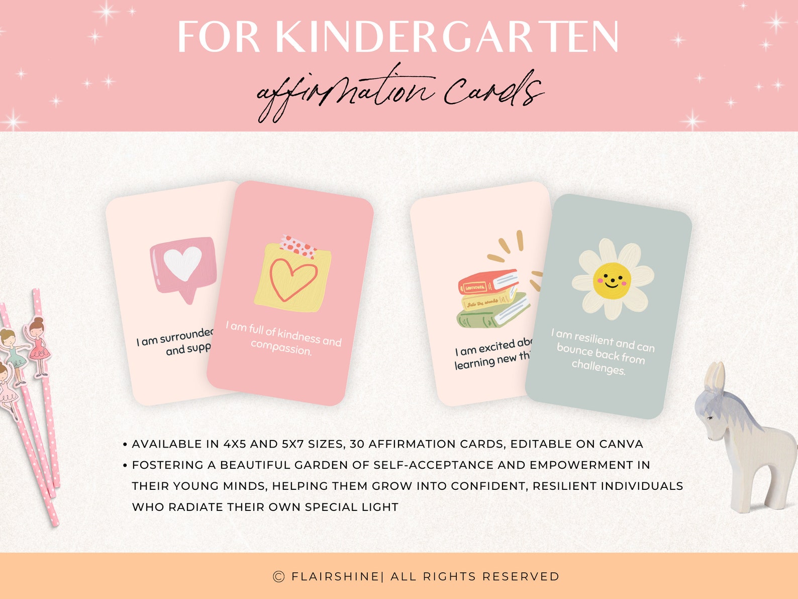 Affirmation Cards for Kids, Positive Affirmation for Kindergarten, Back ...