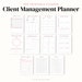 Client Management Business Planner, Client Tracker, Client Management ...