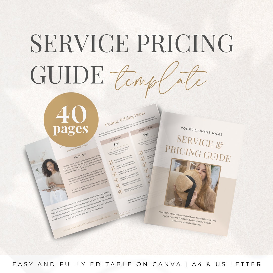 Services and Pricing Guide, for Coaches, Service Providers Canva ...