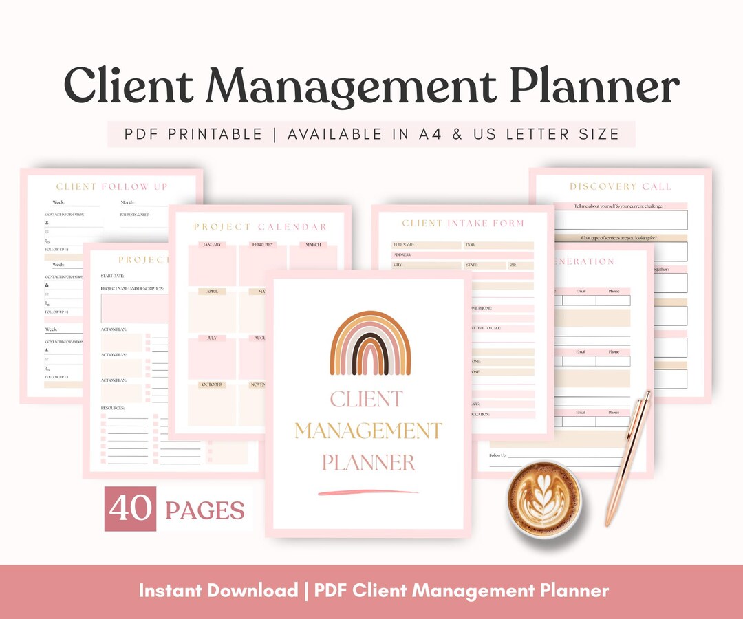 Client Management Business Planner, Client Tracker, Client Management ...