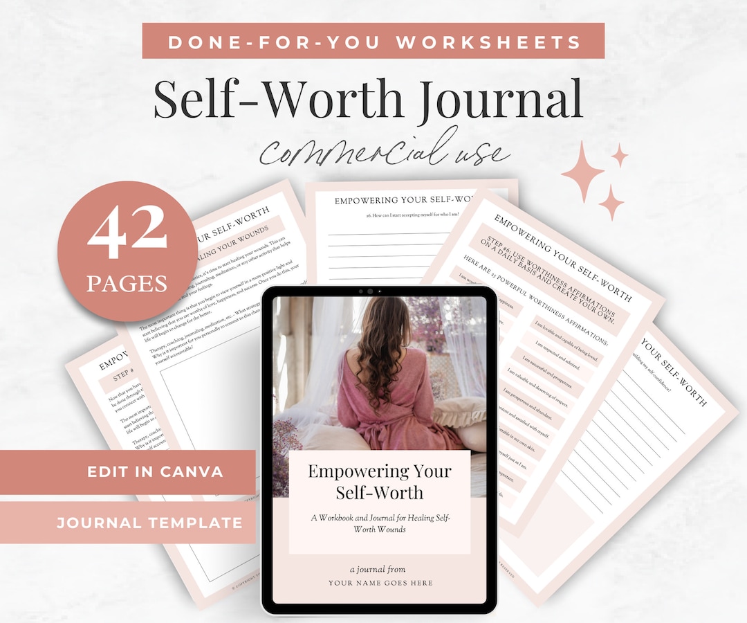 Self Worth Journal, Done for You Coaching Tools, Coaching Toolkits ...