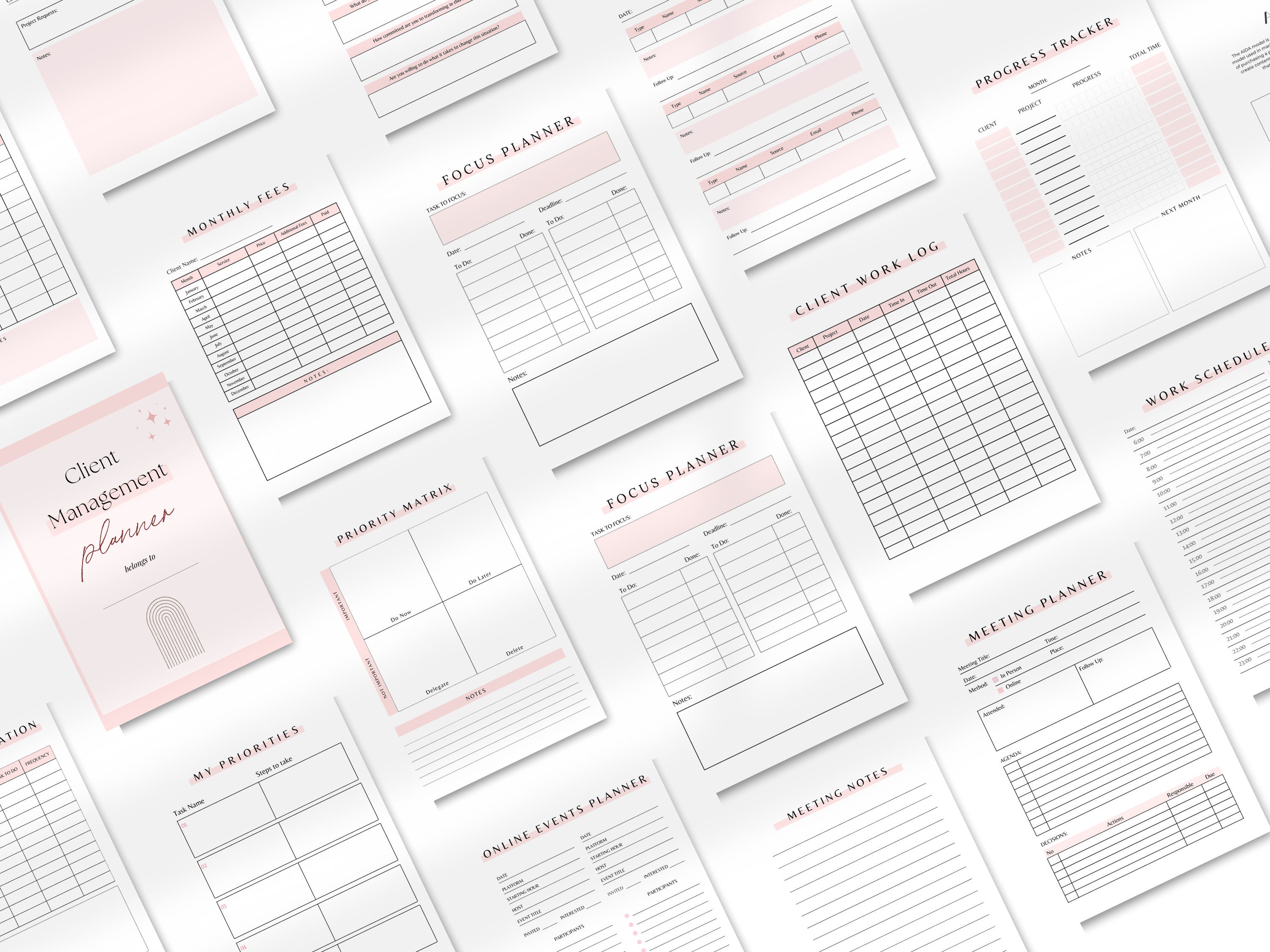 Client Management Business Planner Client Tracker Client - Etsy