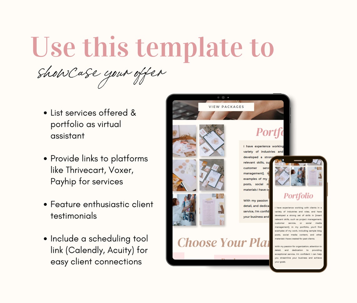 Canva Website Template for Service Provider, Virtual Assistant, Virtual ...
