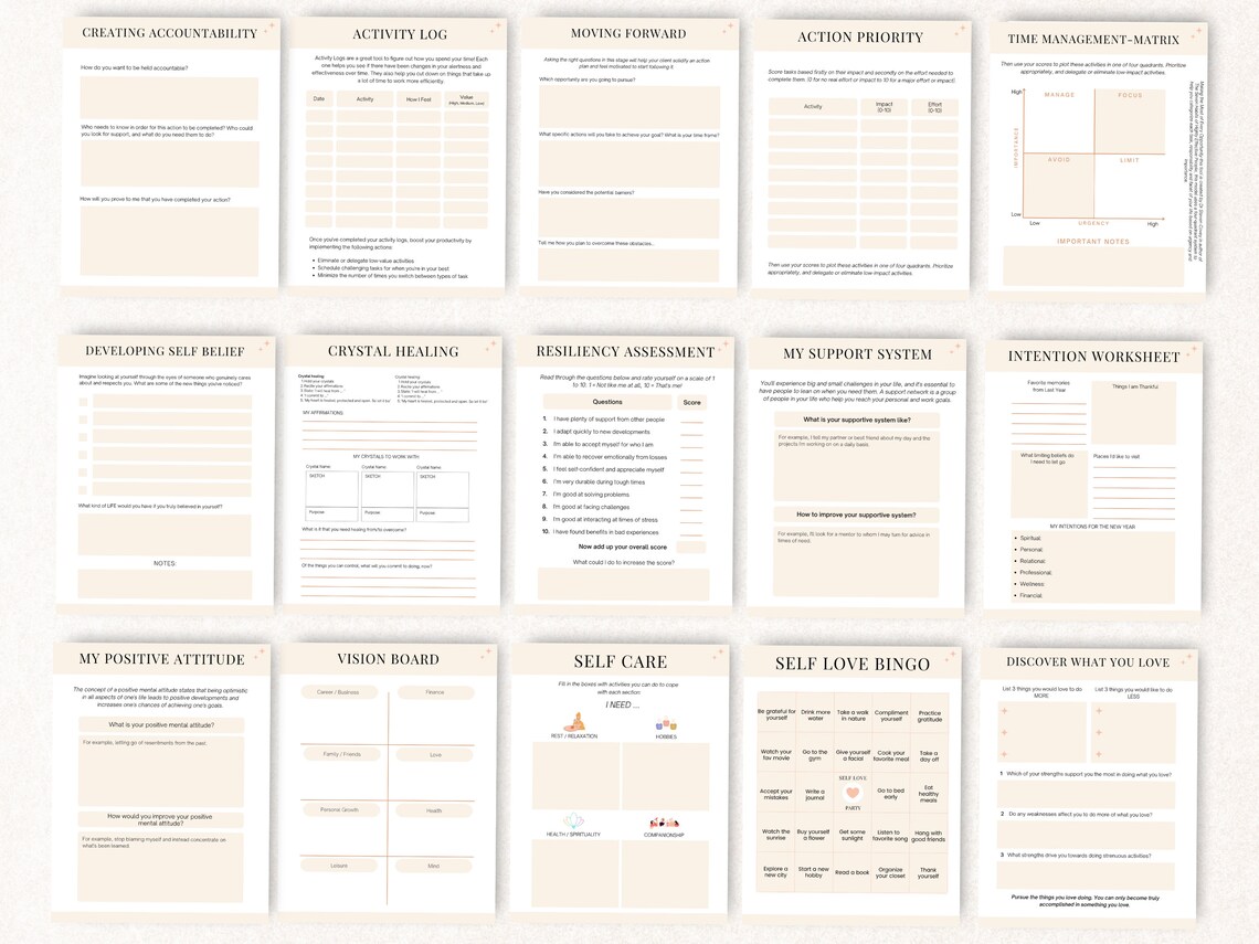 Coaching Worksheets, Coaching Session, Life Coaching Workbook, Coaching ...