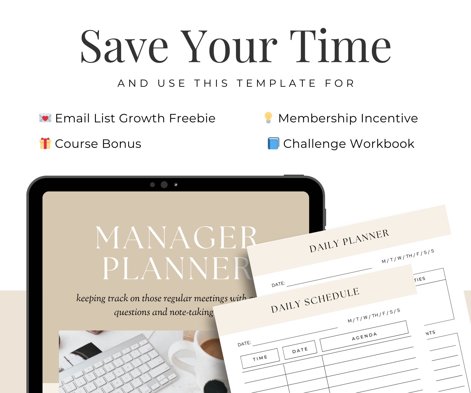 Manager Planner, Leadership Workbook, Canva Templates Planner for ...