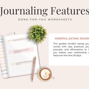 Mindful Eating Journal, Canva Templates, Coaching Toolkits, Mindful ...