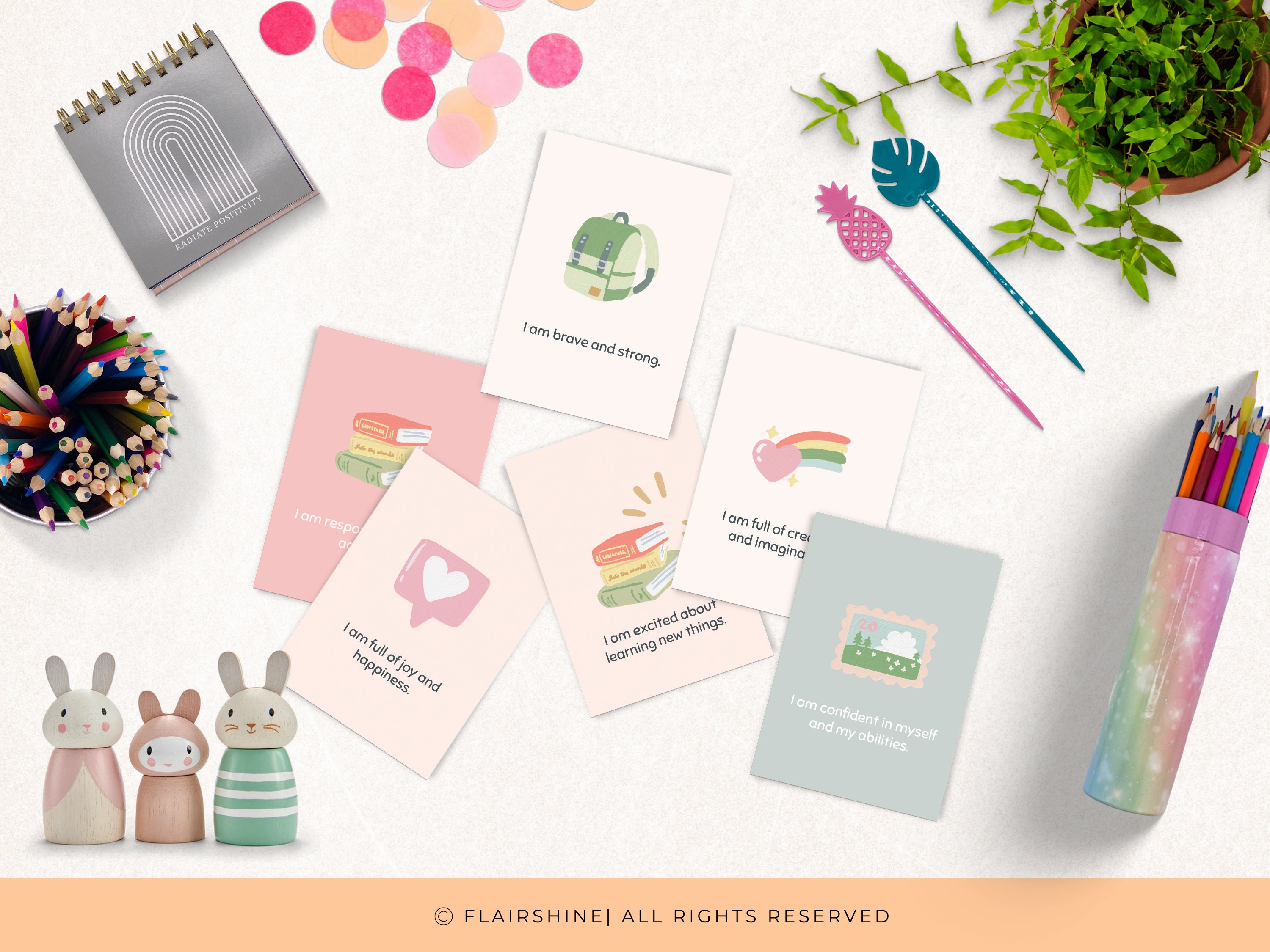 Affirmation Cards for Kids, Positive Affirmation for Kindergarten, Back ...