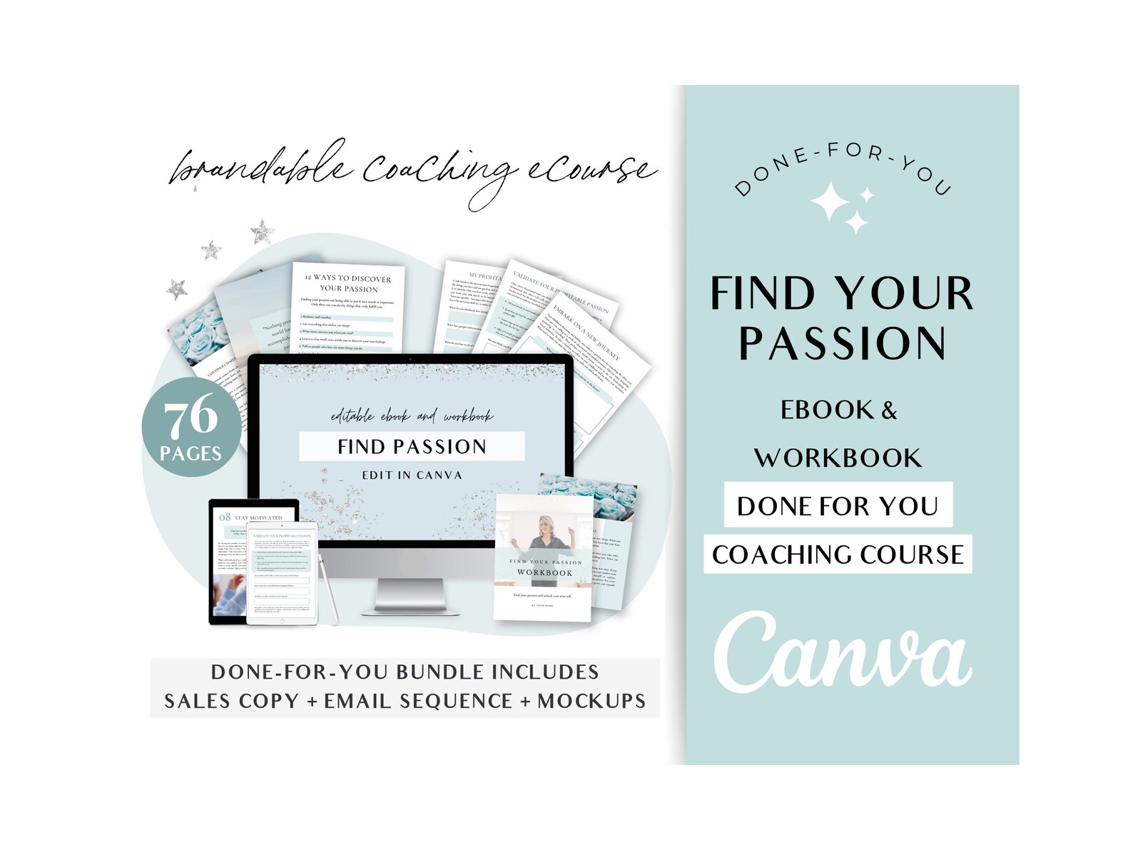 Find Your Passion Workbook, Passion Planner, Lead Magnet, Coaching ...