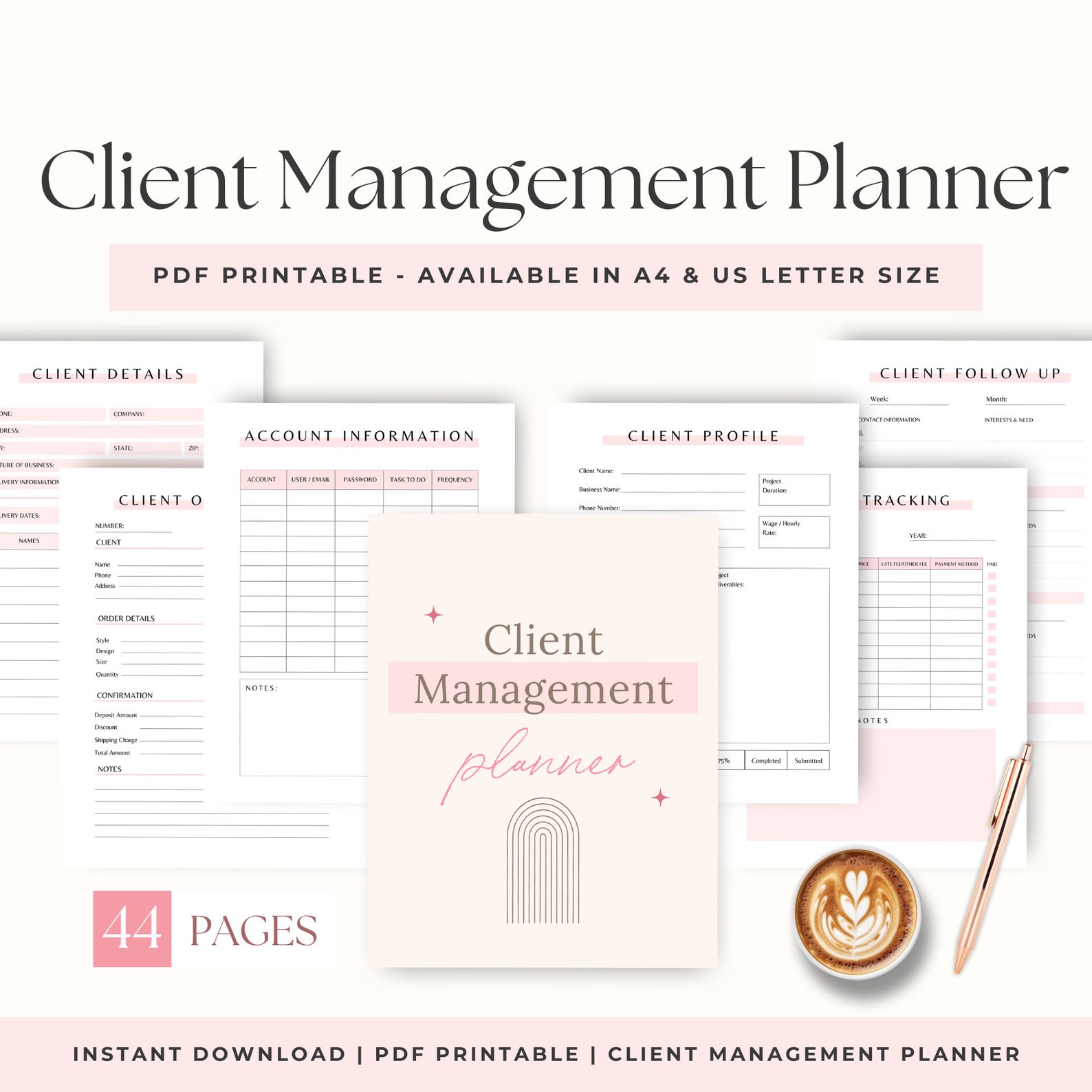 Client Management Business Planner, Client Tracker, Client Management ...
