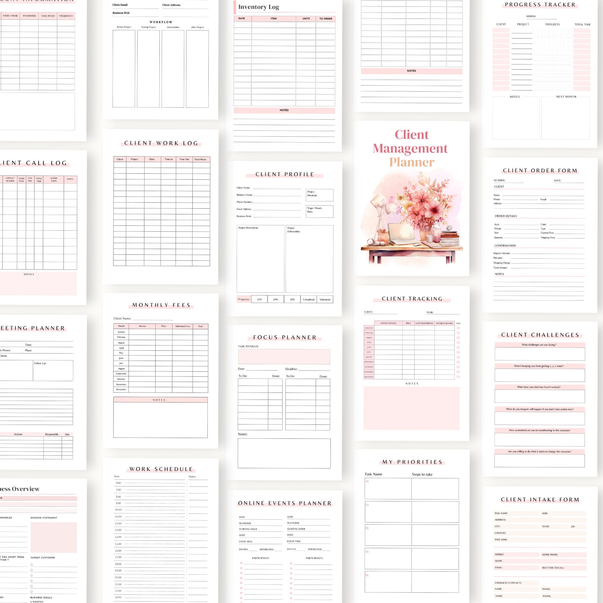 Client Management Planner, Business Organizer (PDF Digital Download) - Etsy
