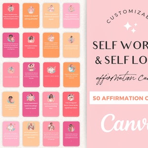 Self Love Affirmation Cards, Self Worth Affirmation Deck, Positive ...