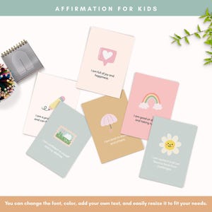 Affirmation Cards for Kids, Positive Affirmation for Kindergarten, Back ...