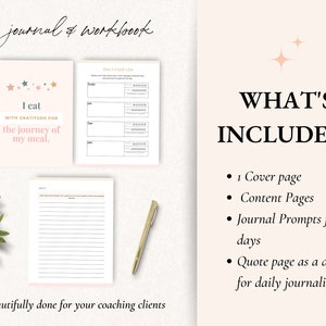 Mindful Eating Journal, Canva Templates, Coaching Toolkits, Mindful ...