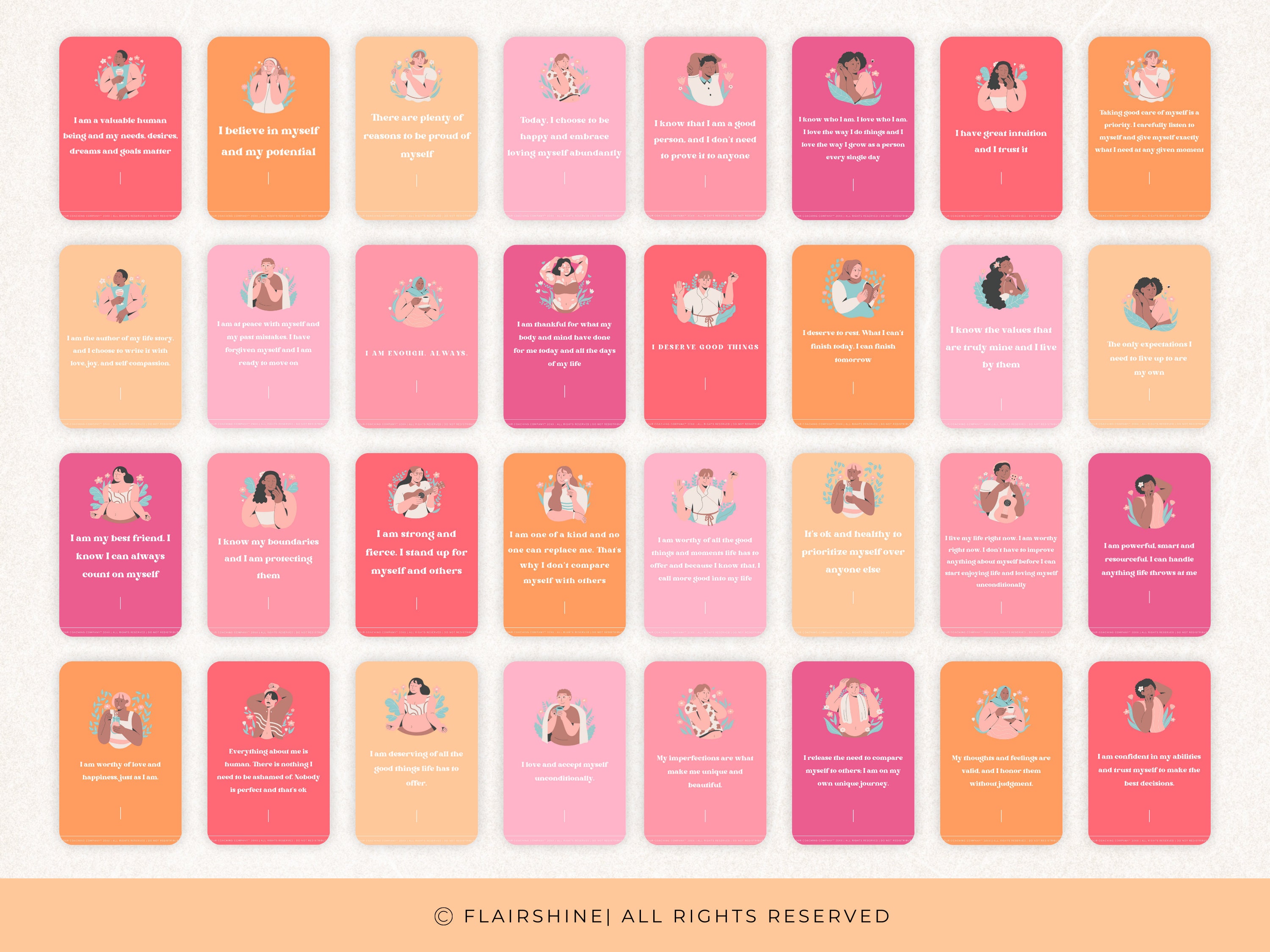Self Love Affirmation Cards Self Worth Affirmation Deck Positive