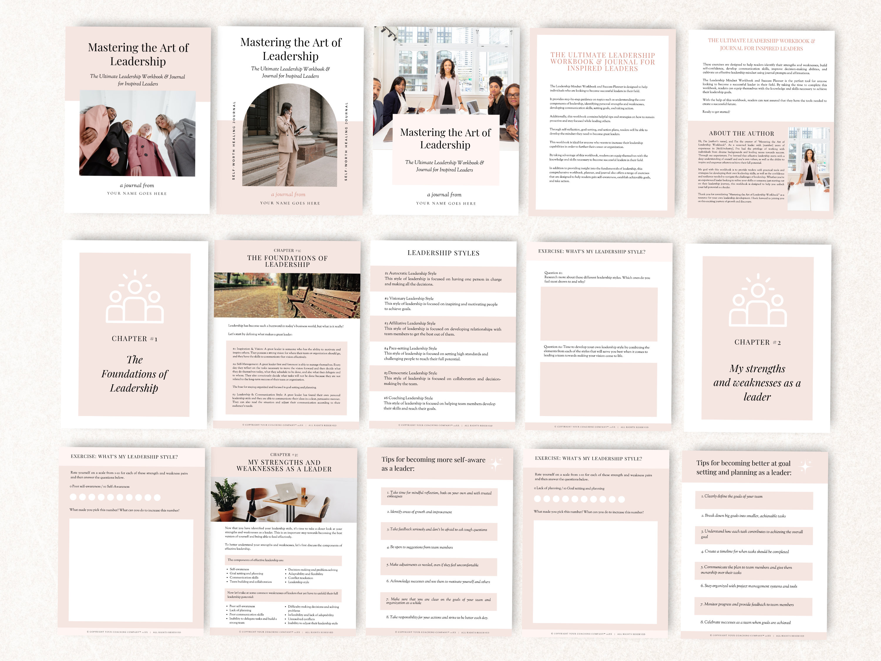 Leadership Mindset Coaching Workbook, Coaching Worksheets, Done for You ...