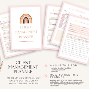 Client Management Business Planner, Client Tracker, Client Management ...
