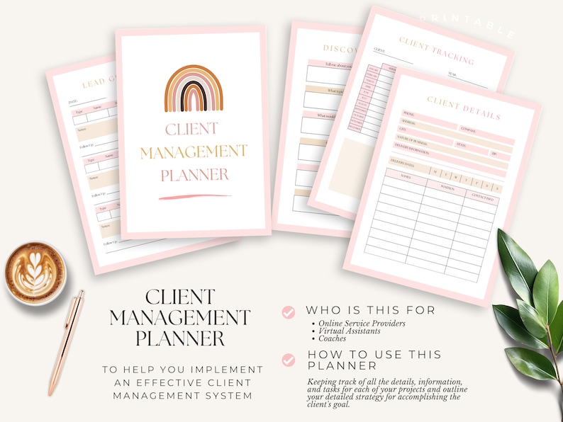 Client Management Business Planner, Client Tracker, Client Management ...