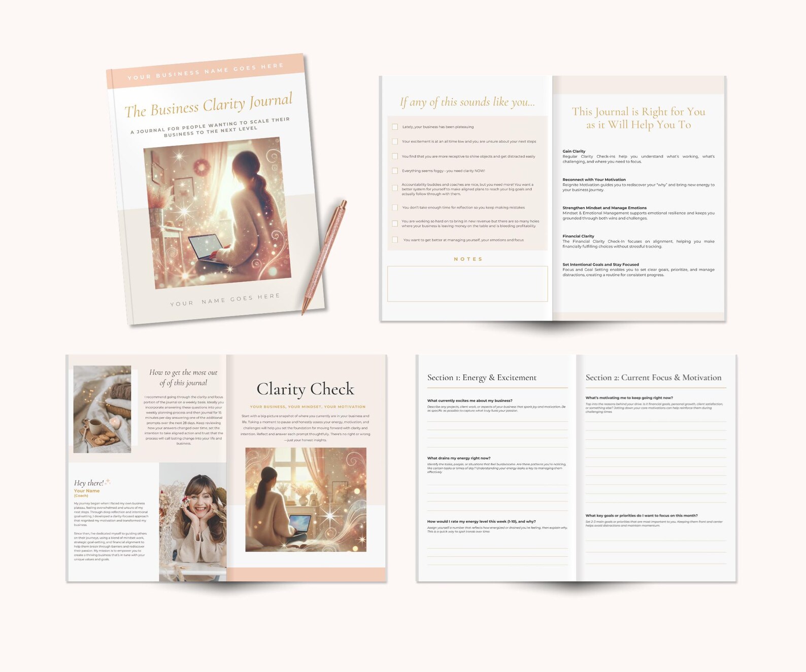 Business Clarity Journal Template, Lead Magnet Canva Templates ...