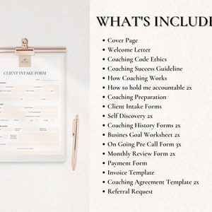 Client Intake Form, Coaching Client Intake Form, Business Coaching ...