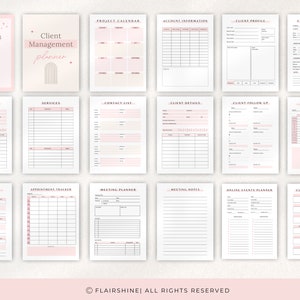 Client Management Business Planner Client Tracker Client - Etsy