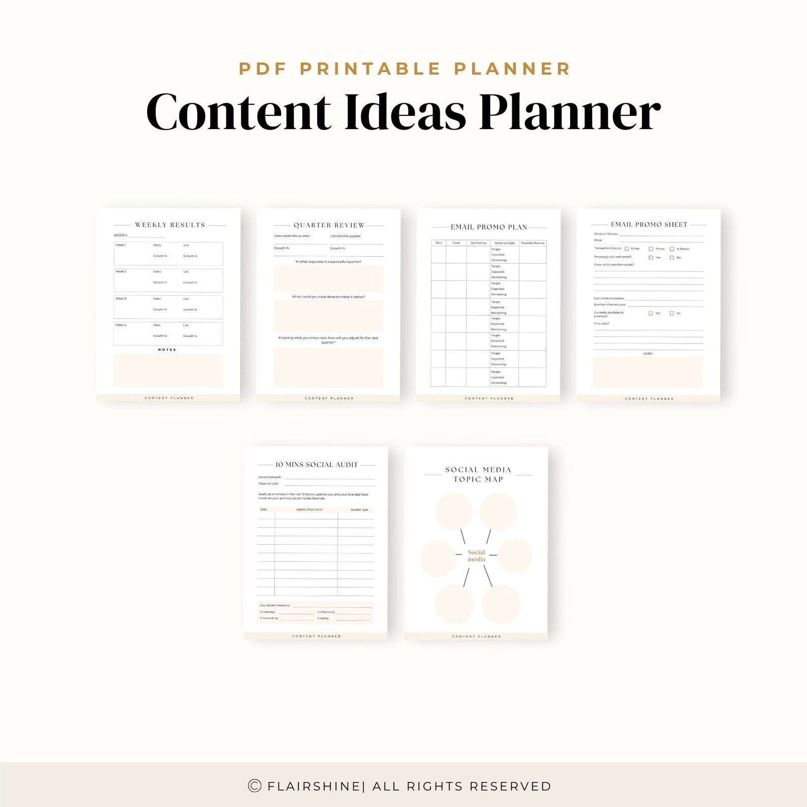 Content Planner, Content Marketing Strategy, Marketing Planner, Content ...