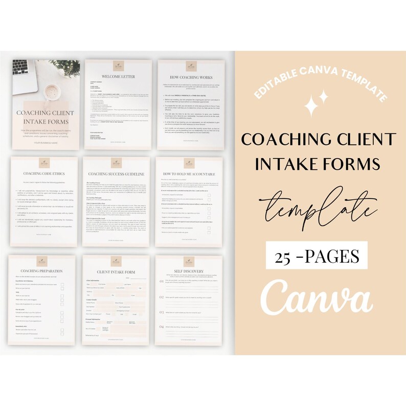 Client Intake Form, Coaching Client Intake Form, Business Coaching ...