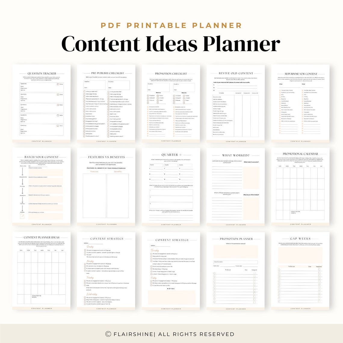 Content Planner, Content Marketing Strategy, Marketing Planner, Content ...