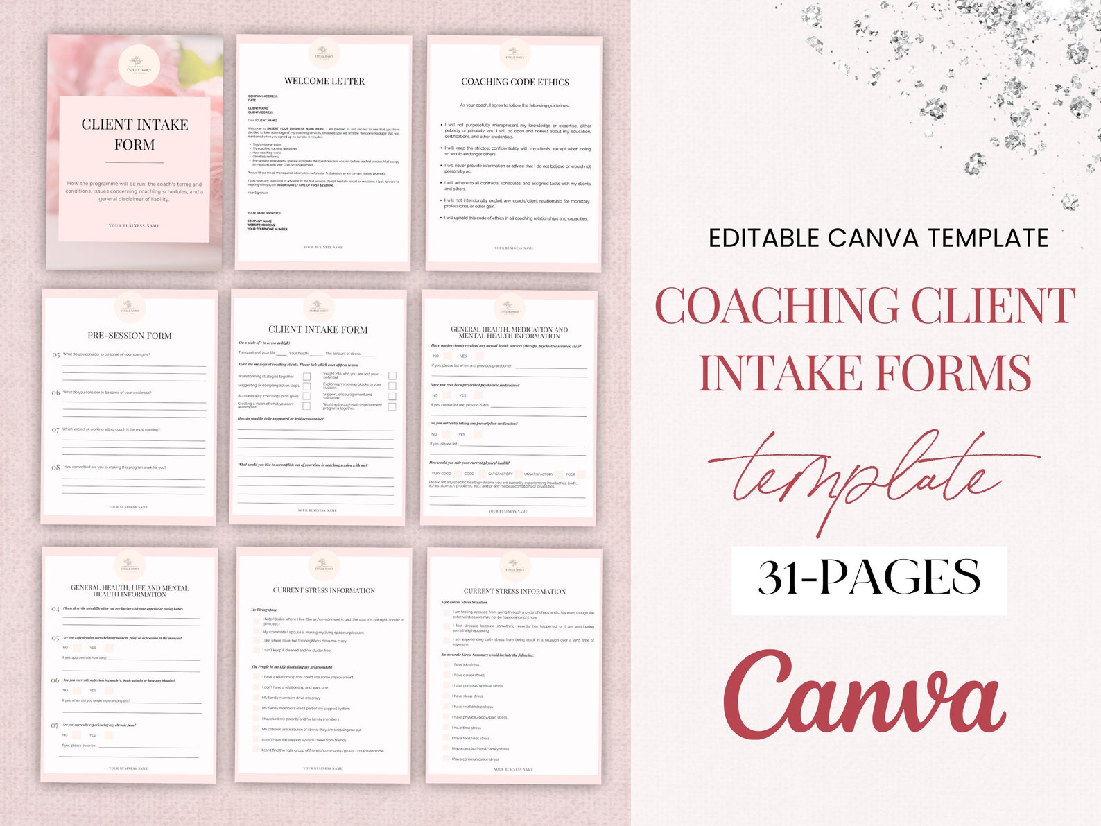 Client Intake Form for Life Coach Coaching Intake Form - Etsy
