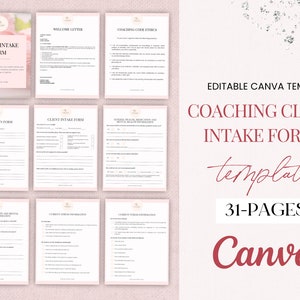 Client Intake Form for Life Coach Coaching Intake Form - Etsy