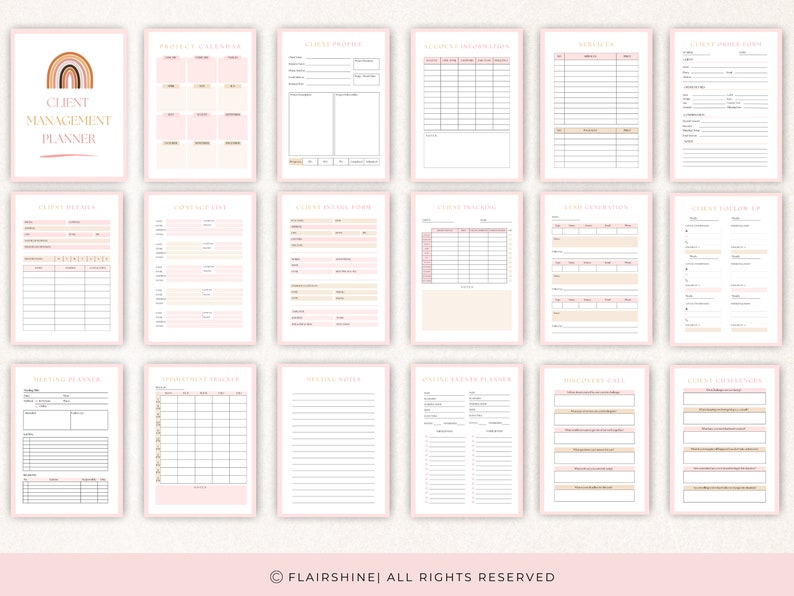 Client Management Business Planner, Client Tracker, Client Management ...