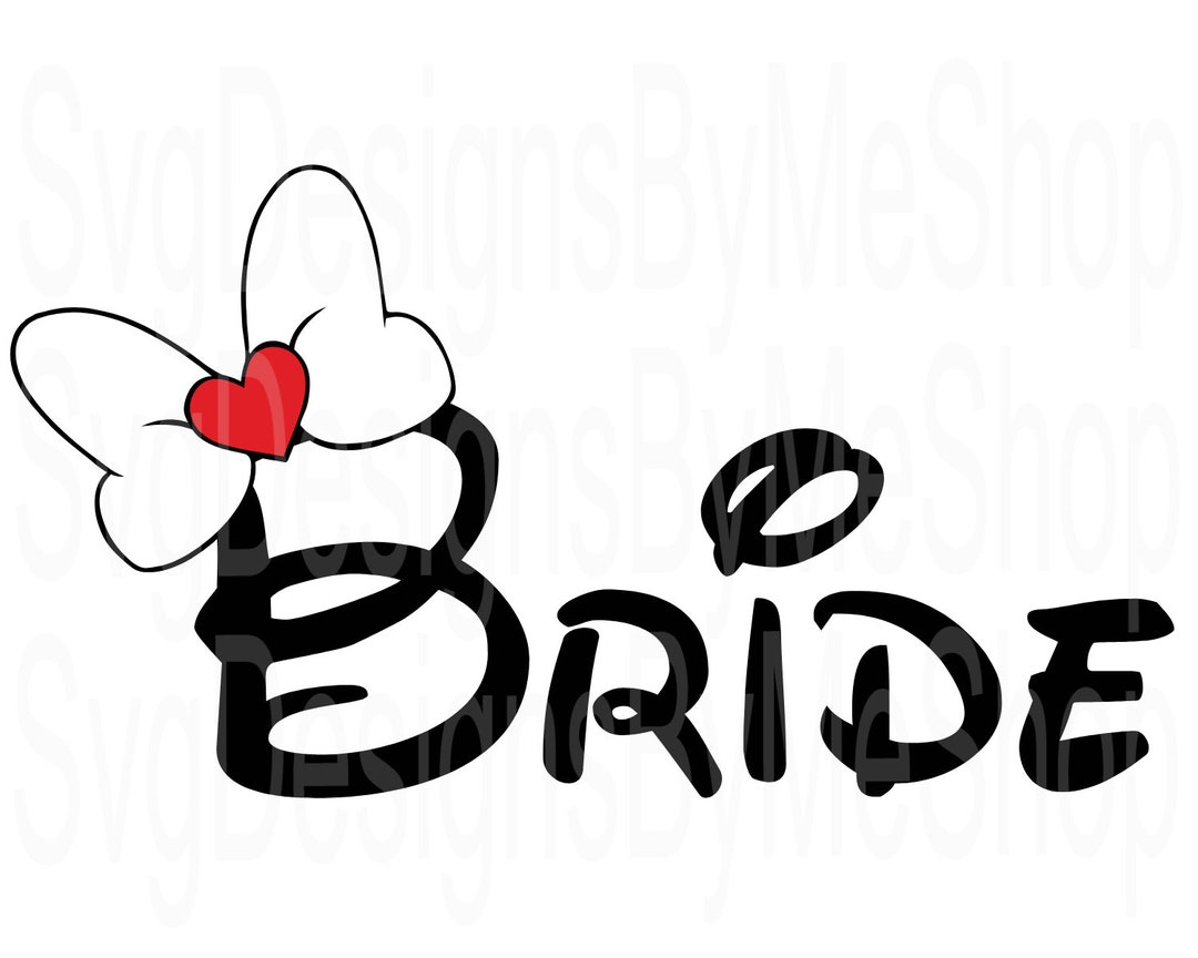 Bride Mouse Svg, Bride Svg, Mouse File, Minnie Mouse Digital Download ...