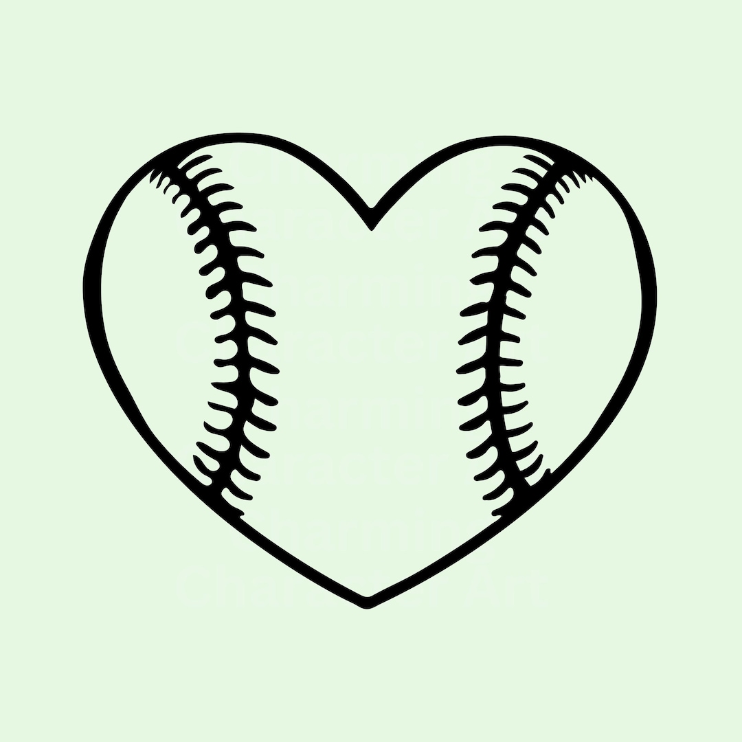 Baseball Heart Design | Baseball Svg | Baseball Mom| Instant Download ...