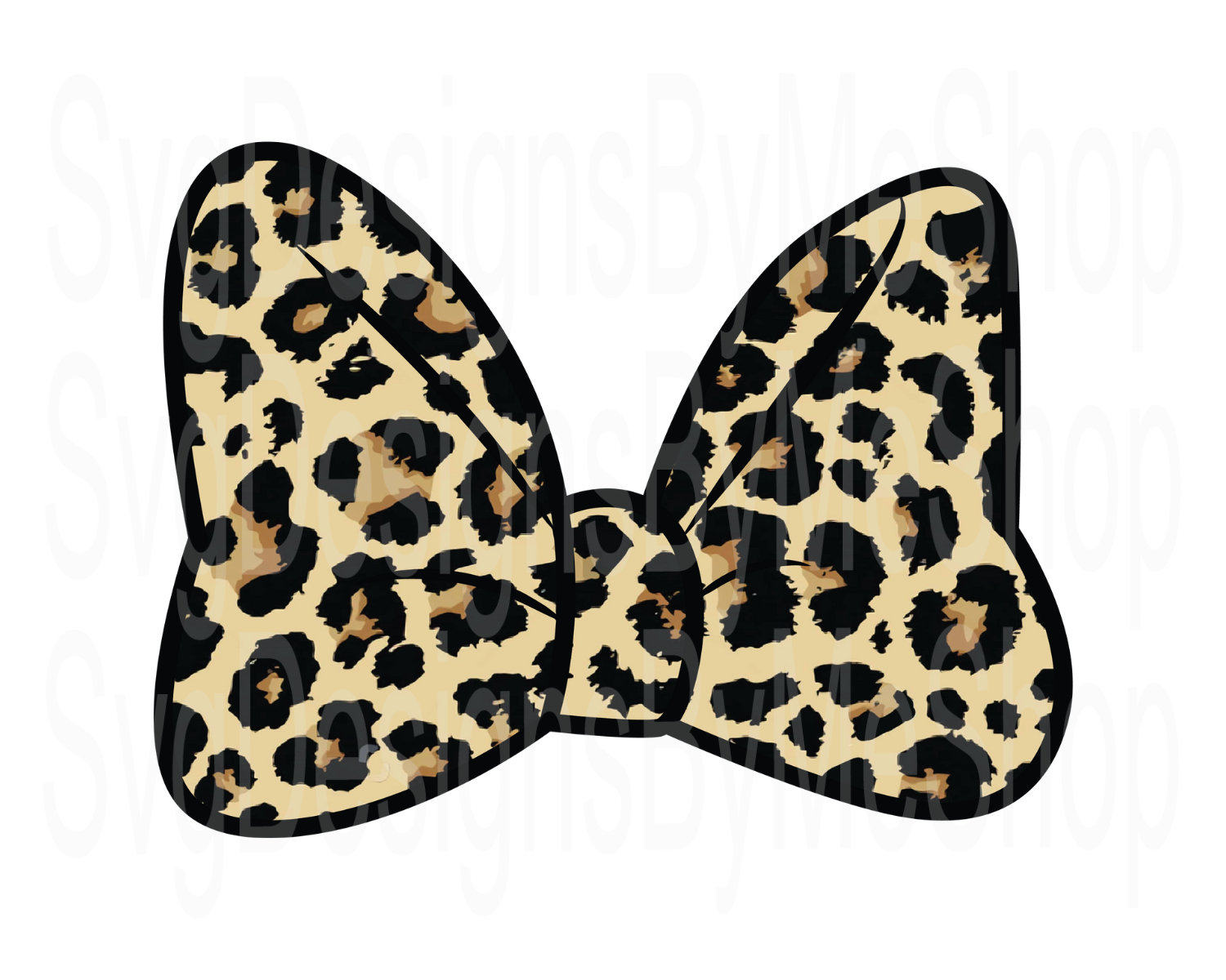 Leopard Minnie Mouse Bow, Mouse Bow Cut File, Minnie Bow File, Bow ...