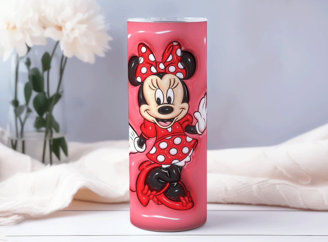3d Inflated Minnie Tumbler Wrap Minnie Tumbler Wrap Minnie - Etsy